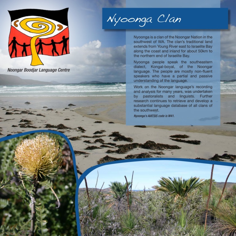 Noongar Clan Plaque Acrylic Large A3 :: Noongar Boodjar Language ...